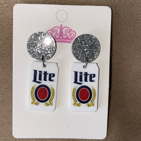Miller Lite | Jewelry | Miller Lite Earrings | Poshmark